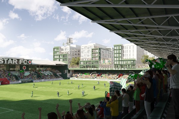 A Saint-Ouen, le modèle de réhabilitation du stade Bauer à la loupe