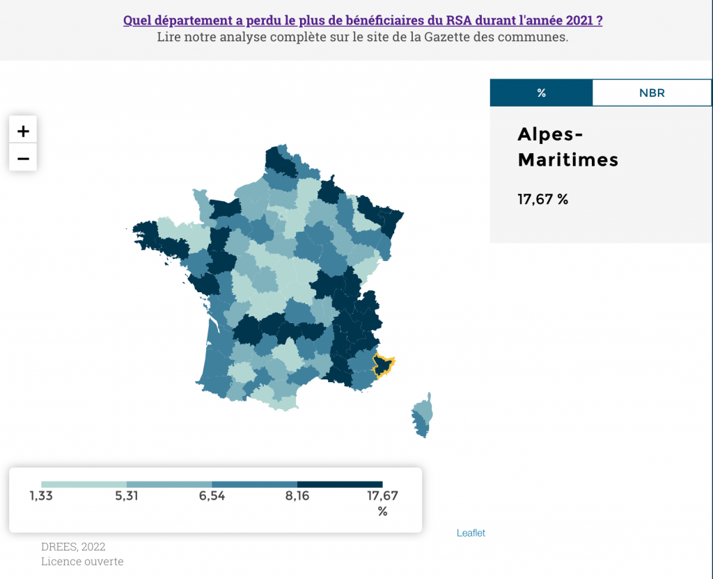 Après la crise sanitaire, dans quels départements le nombre d'allocataires du RSA baisse-t-il le ...